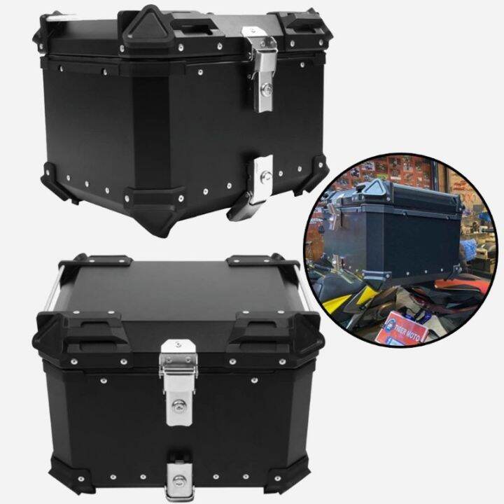 Top Box Motor Aluminium Kotak Box Top Case Lock TopBox Pannier 45Liter ...