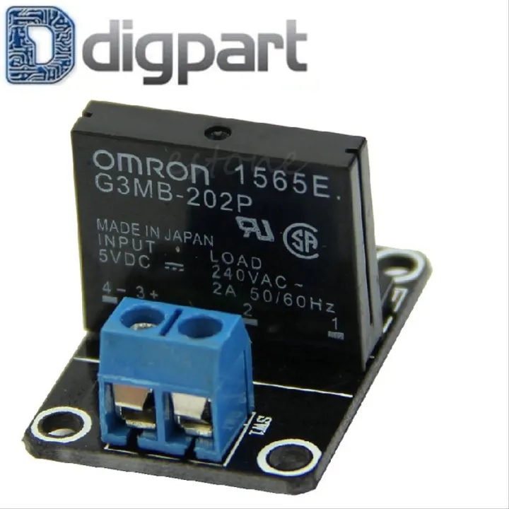 Relay Solid State 5V 1 Channel Omron G3MB-202P SSR dengan Modul Fuse ...