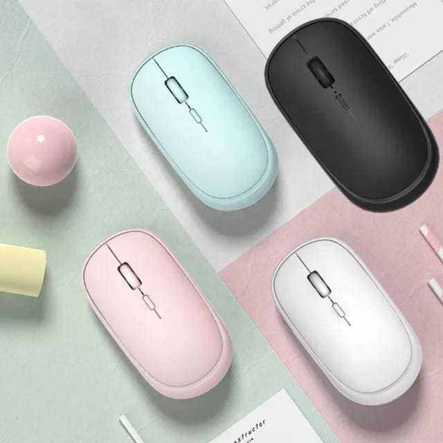 Mouse Wireless Optical Mouse Warna Macaron Dengan Desain Minimalis ...