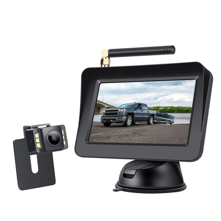 Wireless Reversing Camera, 4.3 inch LCD Rear Monitor + Wide Angle IP68 ...