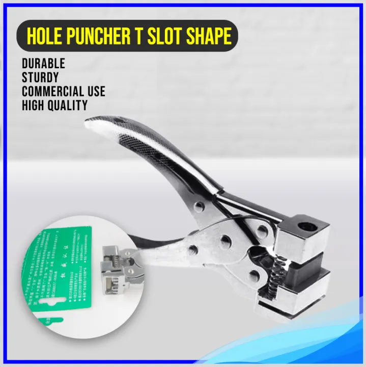 Hole Puncher [T Slot Shape Tag Hanger for PVC Plastic ID Card Cutter ...