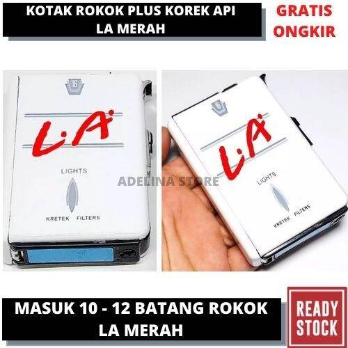EP - Kotak Rokok Plus Korek LA Merah | Lazada Indonesia