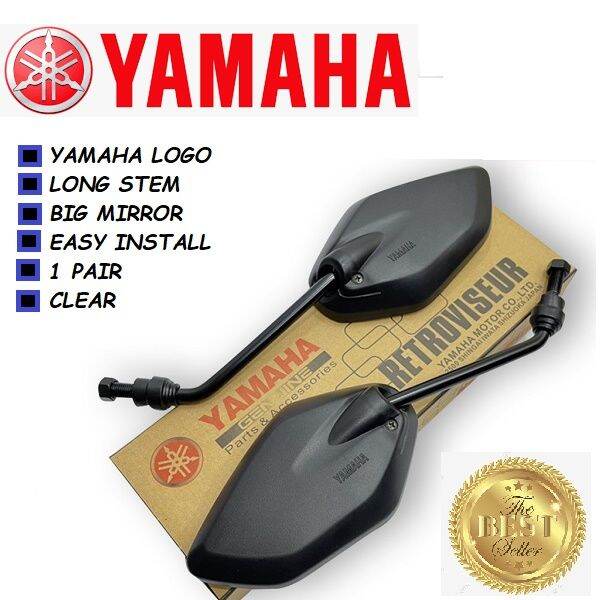 YAMAHA MIO I 125 BIG SIDE Mirror Motorcycle stock DAHON type (black ...