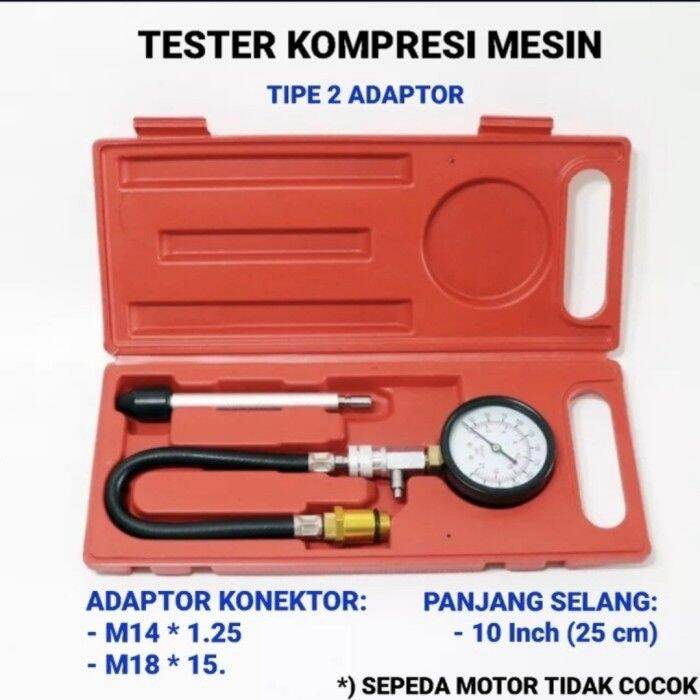 Alat Tes Kompresi Silinder Mesin Bensin Mobil Motor Perahu Compression ...