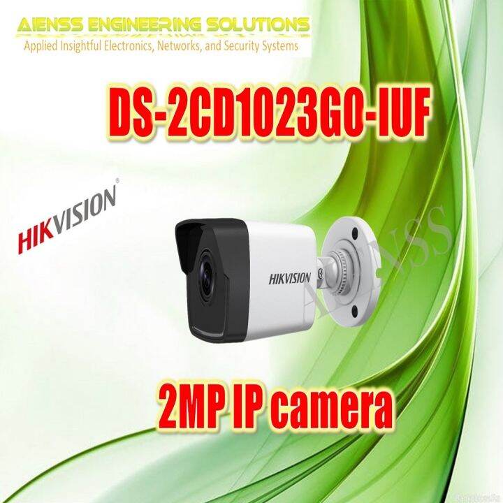 DS-2CD1023G0-IUF 2MP IP camera 2 MP Build-in Mic Fixed Bullet Network Camera HIKVISION | Lazada PH