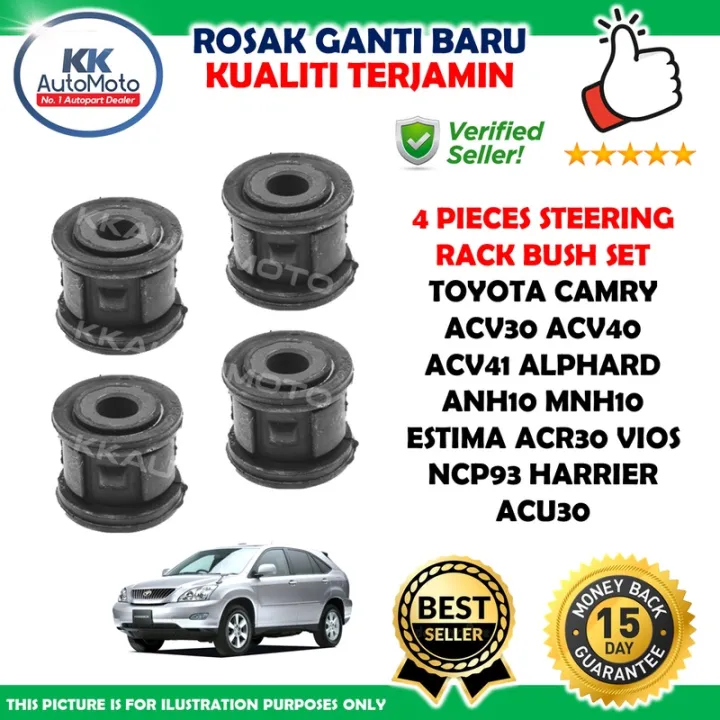 Steering Rack Bush Set OEM 4 Biji - Toyota Camry ACV30 ACV40 ACV41 Alphard ANH10 MNH10 Estima ...