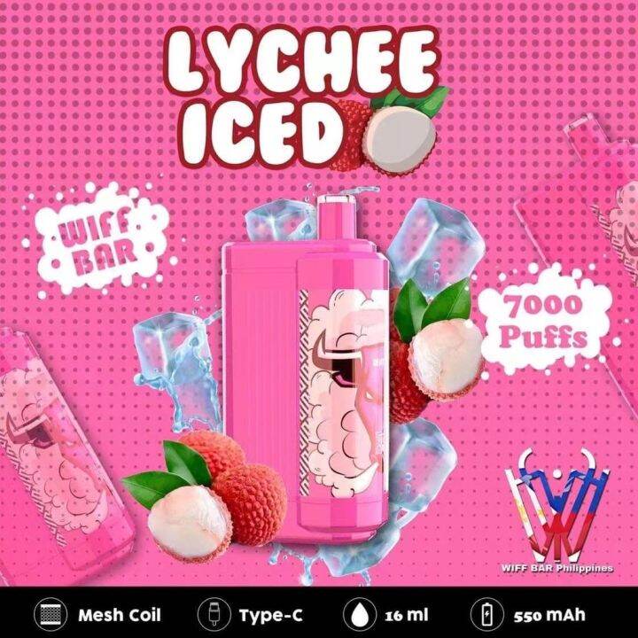 VAPE WIFF BAR Disposable Rechargeable up to 7000 Puffs Plus Vape 550mAh ...