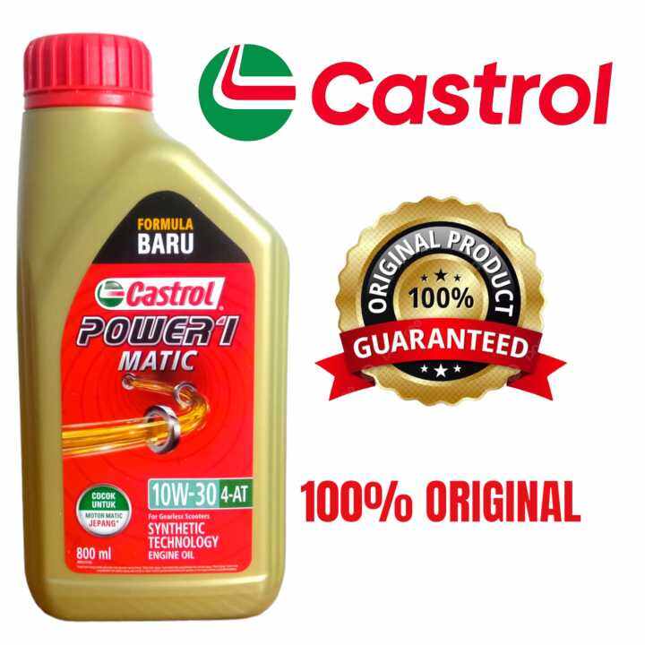 Castrol POWER1 MATIC 0.8Liter Original Oli Motor Metik 800ml 10W-30 4 ...