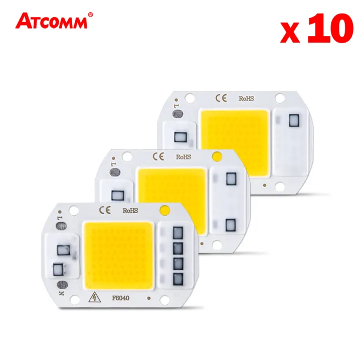 10pcs LED Chip 220V 20W 30W 50W LED Spotlight 2000 lumen No Flicker ...