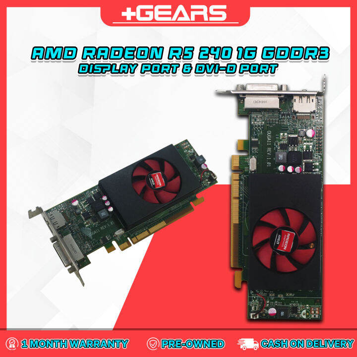 AMD RADEON R5 240 1GB GDDR3 Low profile GRAPHICS CARD | DISPLAY PORT ...