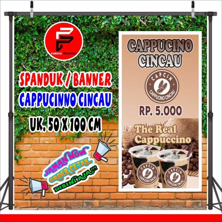 Banner Es Capcin / Banner Capucinno Cincau / Spanduk Capcin Ukuran 50 x ...