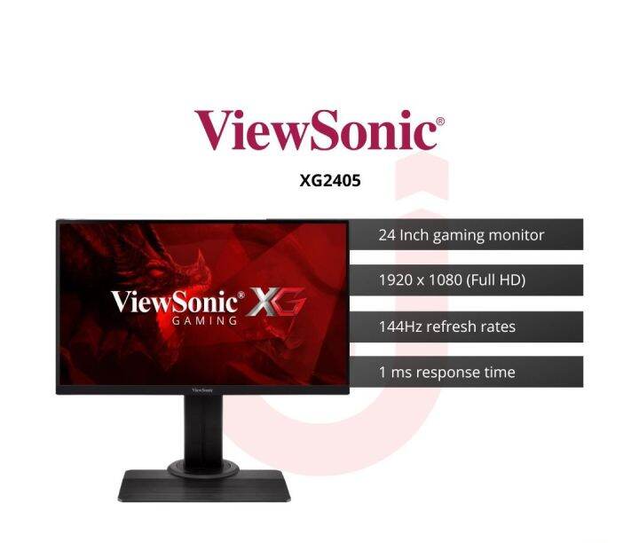 ViewSonic XG2405 IPS 24" 16:9 FreeSync 144 Hz Gaming Vertical Monitor ...
