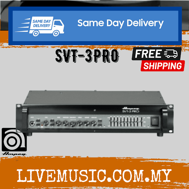 Ampeg SVT-3PRO 450-Watt Tube Preamp Bass Head ( SVT3PRO / SVT 3PRO ...