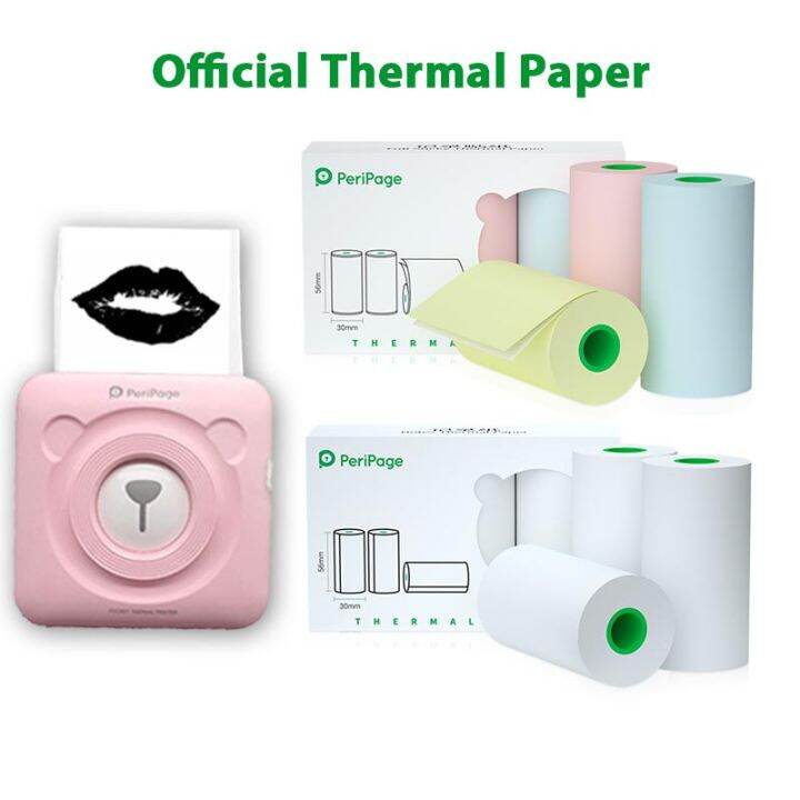3-Roll Thermal Paper Color Label Stickers and Receipt Notes Paper ...