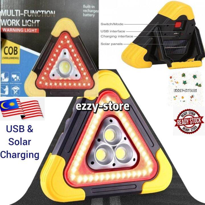 Vehicle Emergency LED Triangle Light Triangle Work Lights Warning Light ...