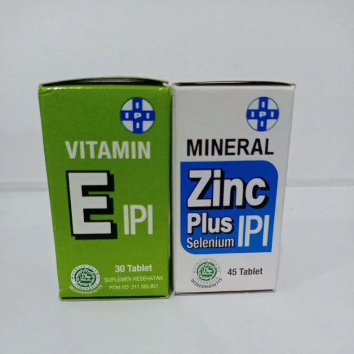 IPI VITAMIN E 30 TABLET DAN IPI VITAMIN PLUS ZINC ISI 45 TABLET ...