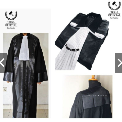 TOGA PENGACARA/ADVOKAD MEDIUM & PREMIUM BLACK 100% ORIGINAL TOGA ...