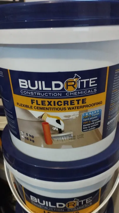 Buildrite Flexicrete Two Component Flexible Cementitious Waterproofing Membrane 5KG | Lazada PH