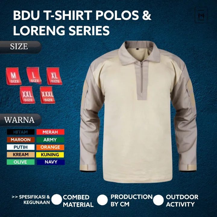 KAOS TACTICAL BDU LENGAN PANJANG-KAOS TAKTIKAL PANJANG-BAJU TACTICAL - BAJU LAPANGAN | Lazada ...