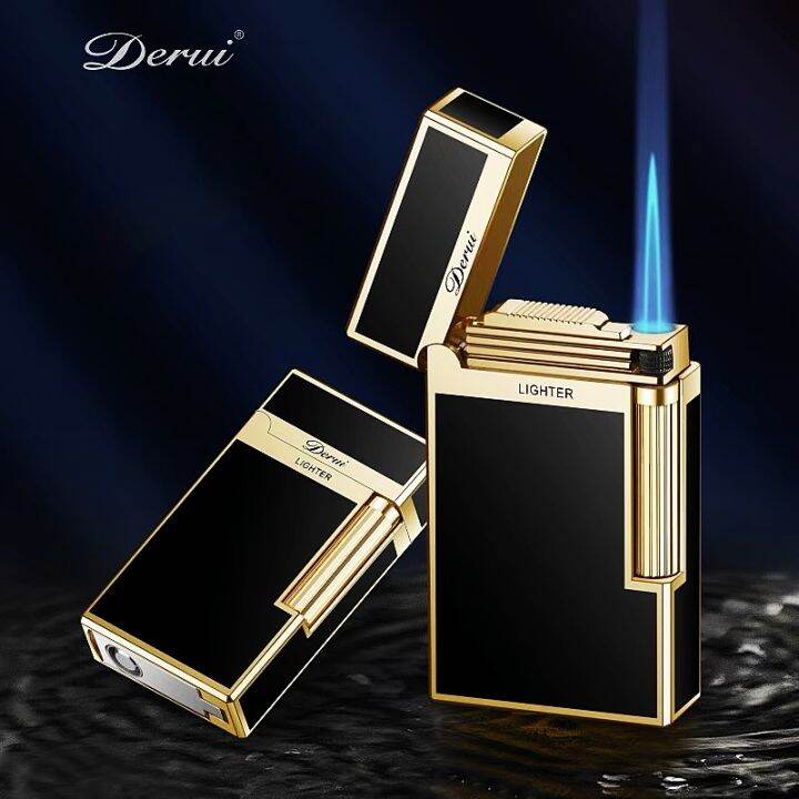 New Derui Windproof Gas Inflated Lighter Jet PING Bright Sound Pipe ...