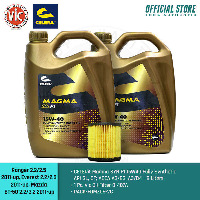 CELERA Magma SYN F1 15W40 Fully Synthetic Car Engine Oil JM05008 + VIC ...