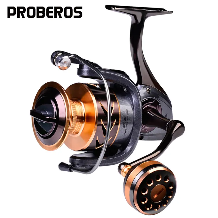PROBEROS Fishing Reel Spinning Reel 11-21KG Max Drag Metal Spool Handle ...
