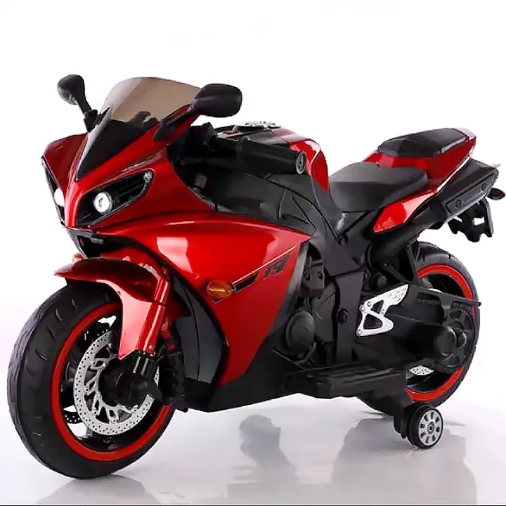 Kid Racer electric car motorcycle Children toy car With auxiliary wheel ...