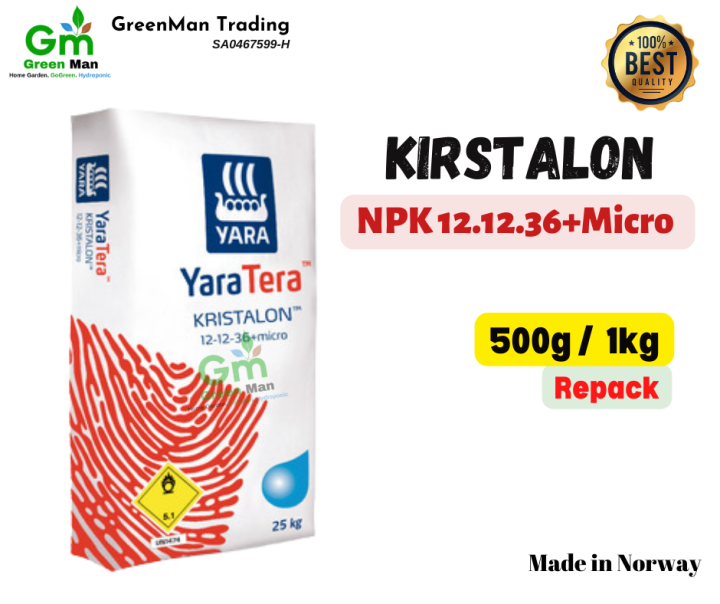 Baja Kristalon Red NPK 12.12.36+Micro Foliar Buah Bunga (Water Soluble ...