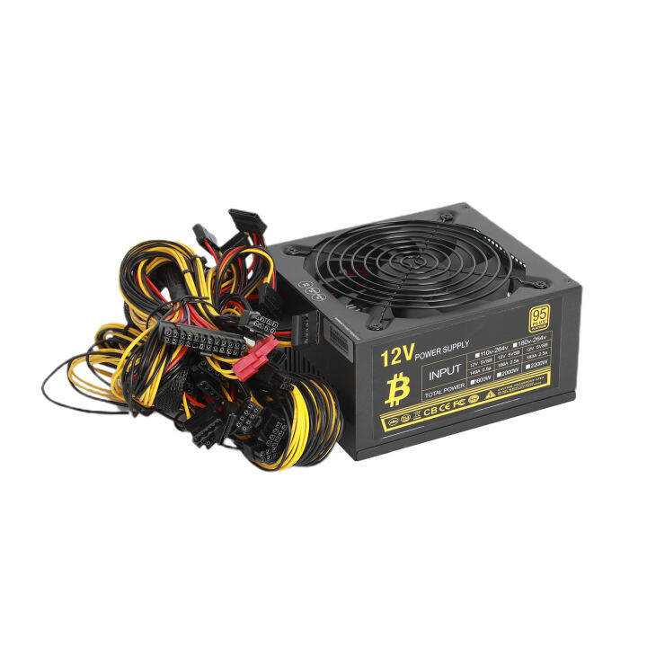 Mining Power Supply 2000W/2200W Stable Output Multi-line Supports 8 ...