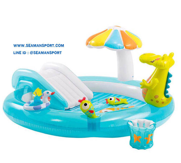 Intex 57129 สระสไลเดอร์จระเข้น้อย | Lazada.co.th