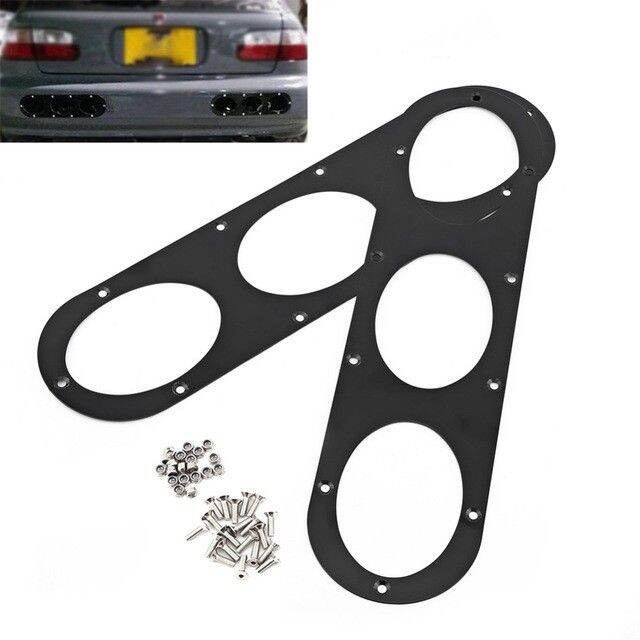Universal Speed Hole 2pcs JDM Rear Bumper Air Diffuser Race Diversion ...