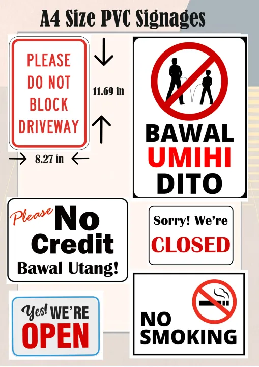 PVC SIGNAGES FOR OUTDOOR AND INDOOR | Lazada PH