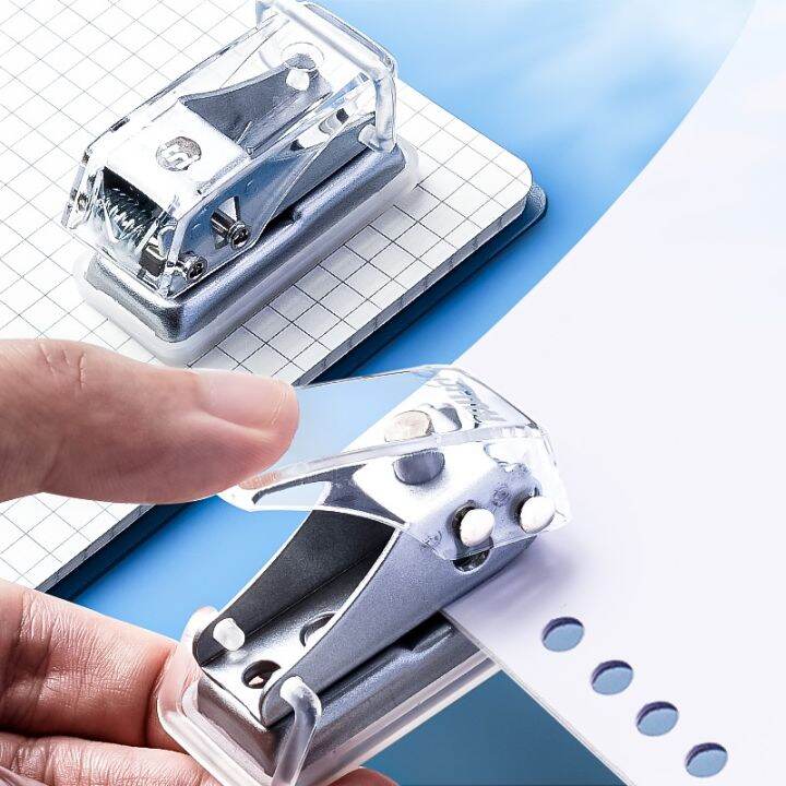 Hole Puncher Single for Paper Binder Notebook Transparent DIY Journal 6 ...