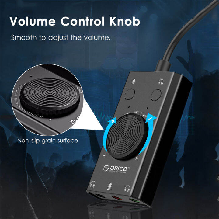 USB Sound Card Plug and Play External Stereo Sound Adapter Headphone ...