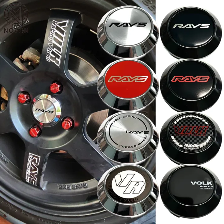 4pcs 68mm rays center caps Car sport rim wheel cap VOLK RACING RAYS ...
