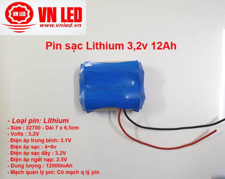 Khối Pin sạc Lithium 3,2v 12Ah-18Ah - 24Ah cho đèn pha 30W đến 150W ...