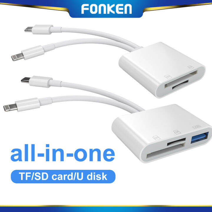 FONKEN Multifunction Card Reader Type C/iOS to SD/TF/USB Memory Card ... FONKEN Multifunction Card Reader Type C/iOS to SD/TF/USB Memory Card ...
