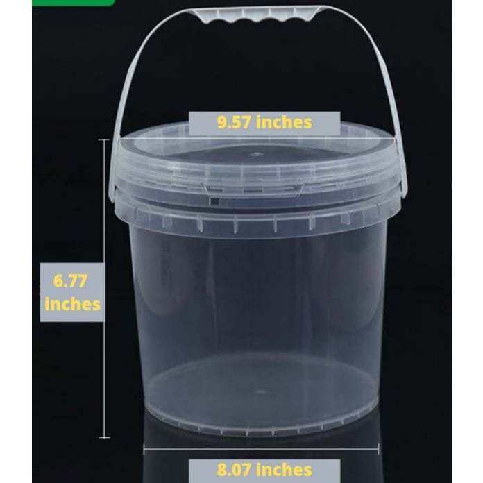 6L CLEAR PLASTIC BUCKET CONTAINER WITH LID AND HANDLE | Lazada PH