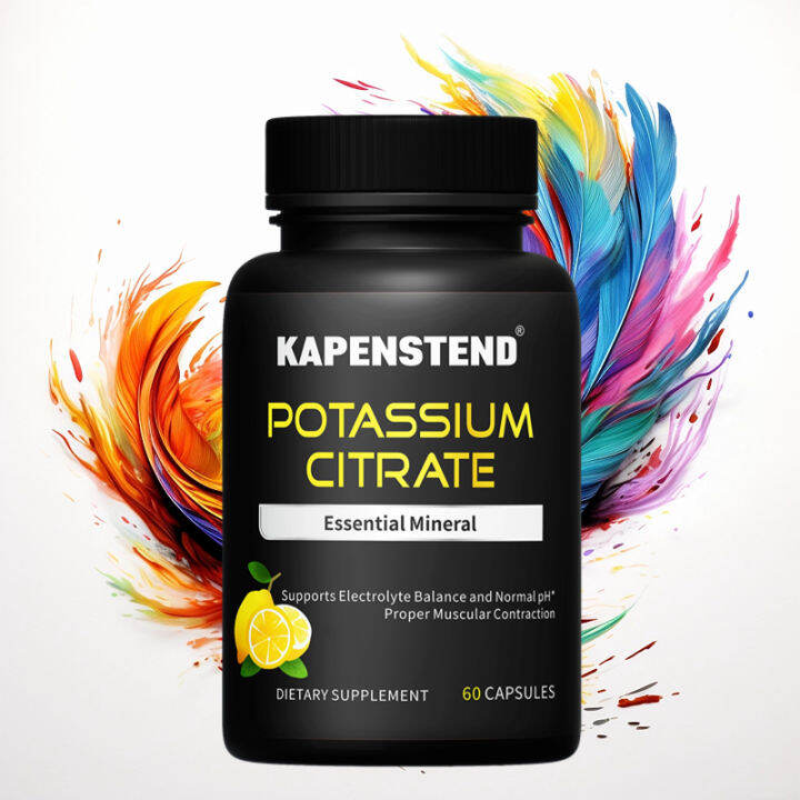 Potassium Citrate Capsules | Magnesium Supplement with Natural ...