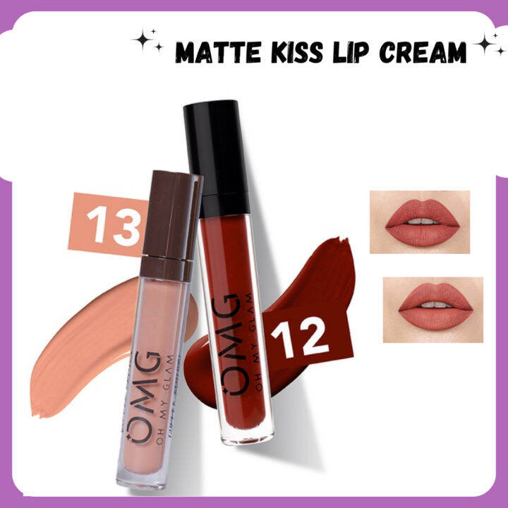 OMG Oh My Glam Matte Kiss Lip Cream 3.5g | Lipstik | Lip Cream | Lazada ...