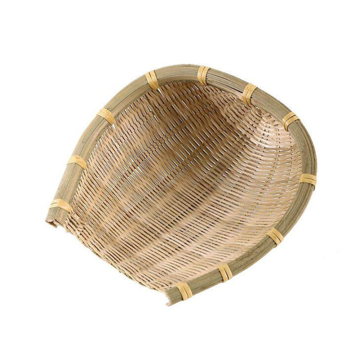 Bamboo Basket Open Mouth Shape Handmade Lightweight Cleaning Fruits ...