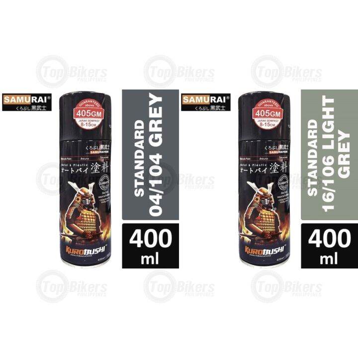 Samurai Spray Paint Standard Colors GREY / GRAY 400mL | Lazada PH