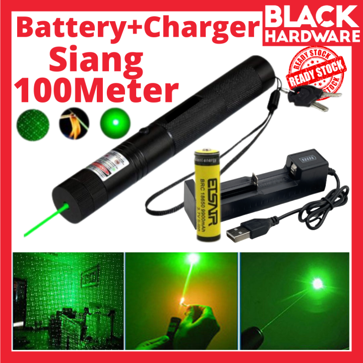 Black Hardware Green Laser Pointer Rechargeable Laser Pen Pointer Pen ...