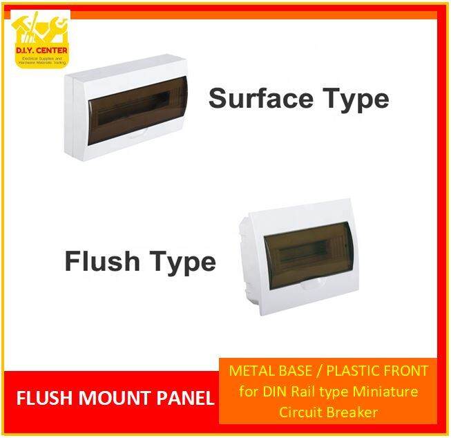 Panel Box Rail Type For Miniature Circuit Breakers Metal Base Flush Mounted Lazada Ph