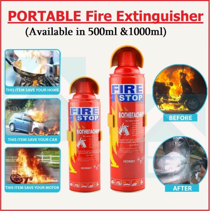 Original Portable Fire Extinguisher Spray with Portable Stand Fire Stop ...
