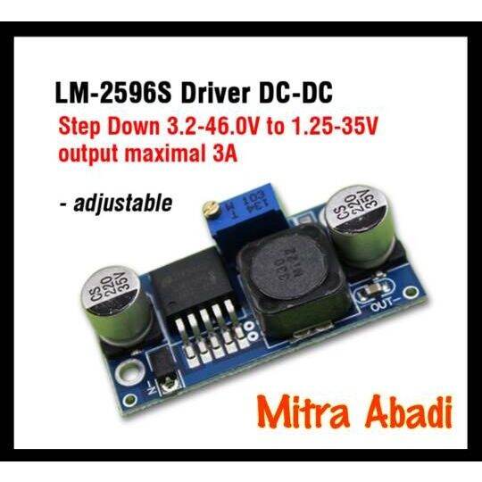 Step DOWN Module Power Supply LM2596S 3A 3.2-46V to 1.25-35V | Lazada Indonesia