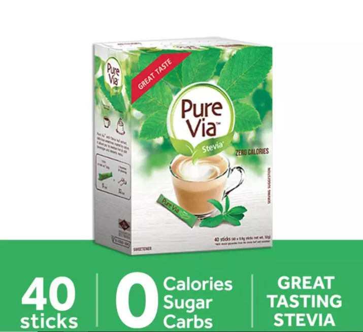 EQUAL PURE VIA STEVIA SWEETENER 40'S STICK | Lazada