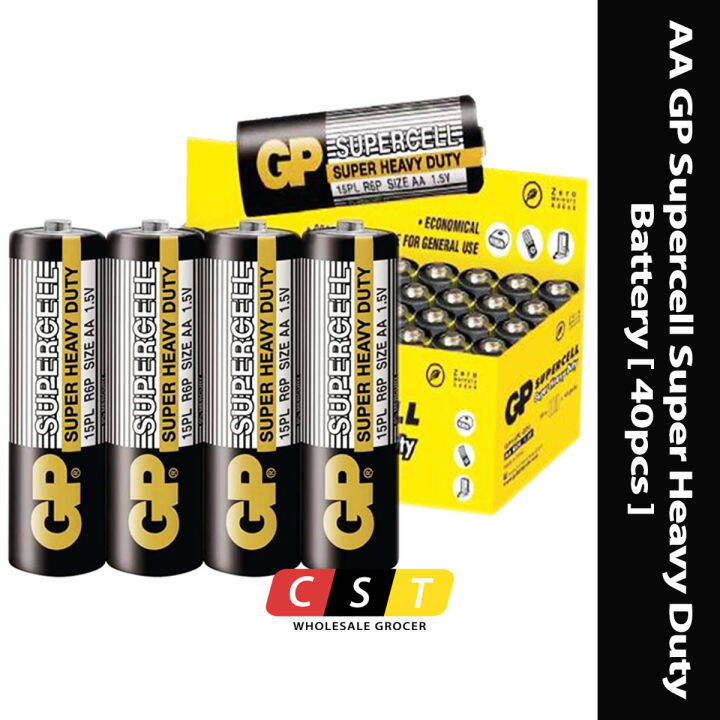 AA GP Supercell Super Heavy Duty Battery [40pcs] | Lazada