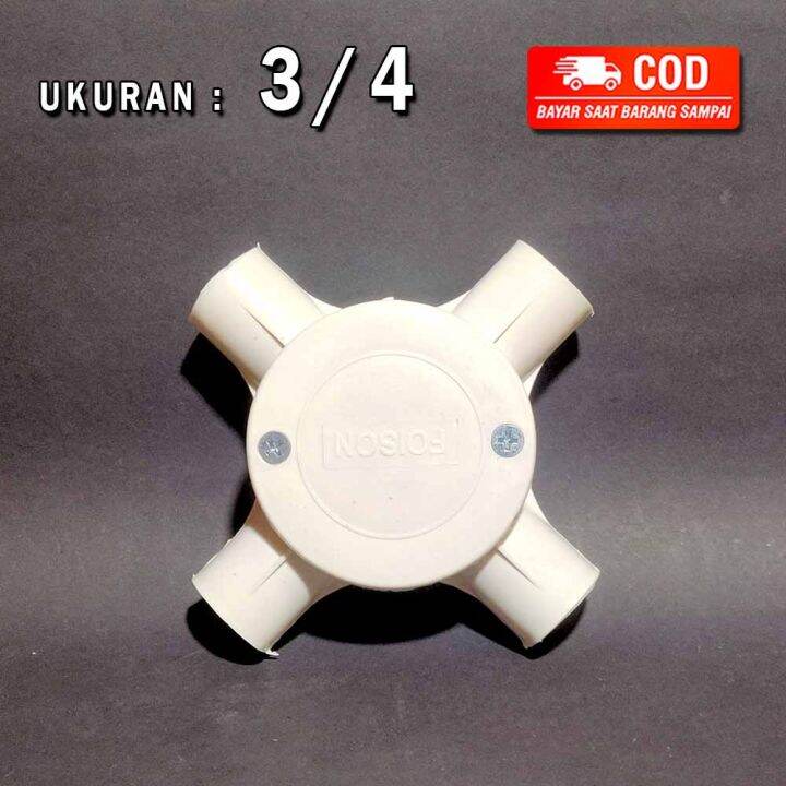 TDUS T DUS TEDUS CABANG 4 UKURAN 20MM ATAU 3/4 | Lazada Indonesia