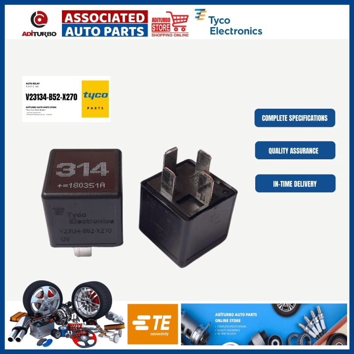 AUTOMOTIVE HIGH POWER RELAY 12VDC 40A 4PINS HEAD LIGHT A/C FAN RELAY ...